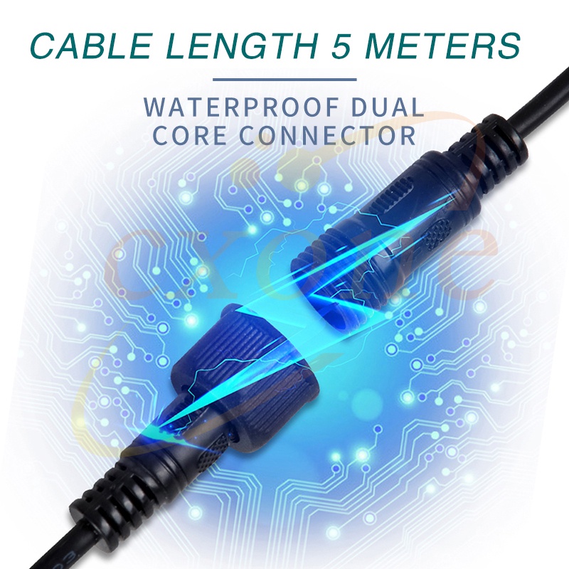 1pcs 5M Cable 5 Meter Extension Cable For Solar light LED Waterproof ...