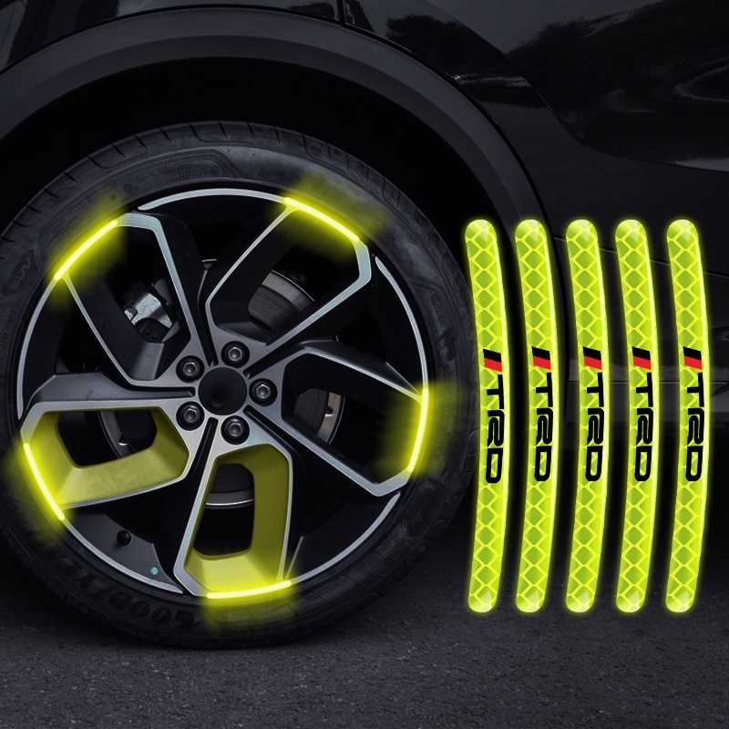 Reflective Car Wheel Rim Stickers Stripe Wheel Hub Decals For Toyota ...