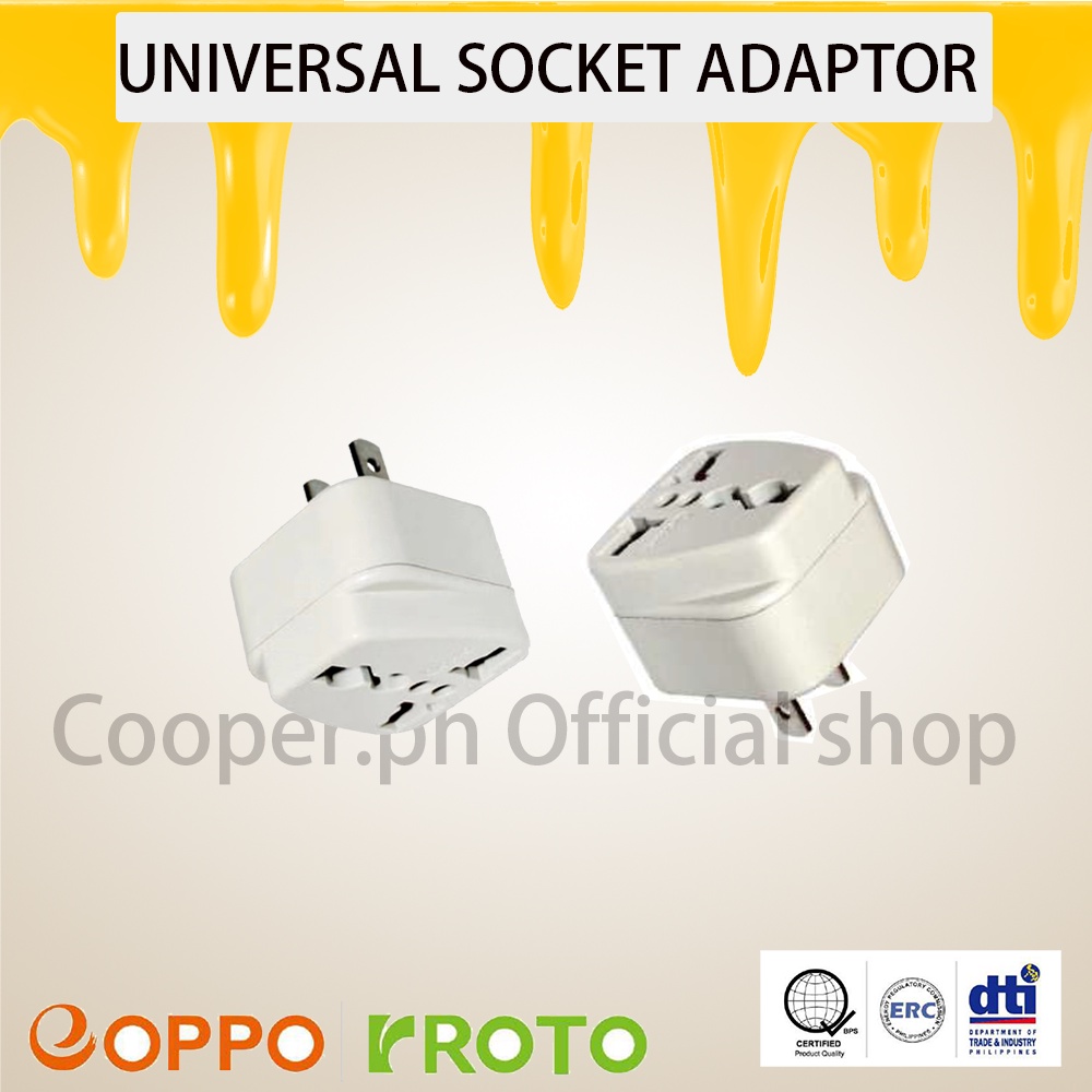 EOPPO WUO-002 UNIVERSAL SOCKET ADAPTOR 10A 250V | Shopee Philippines