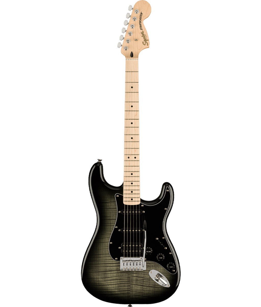 Squier by Fender - Affinity Series Stratocaster FMT HSS Guitar, Black ...