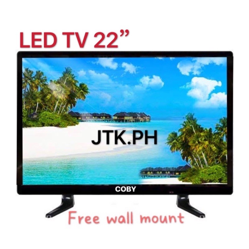 COBY 22” Slim LED TV (screen 19 inches) With Free Wall Mount | Shopee ...
