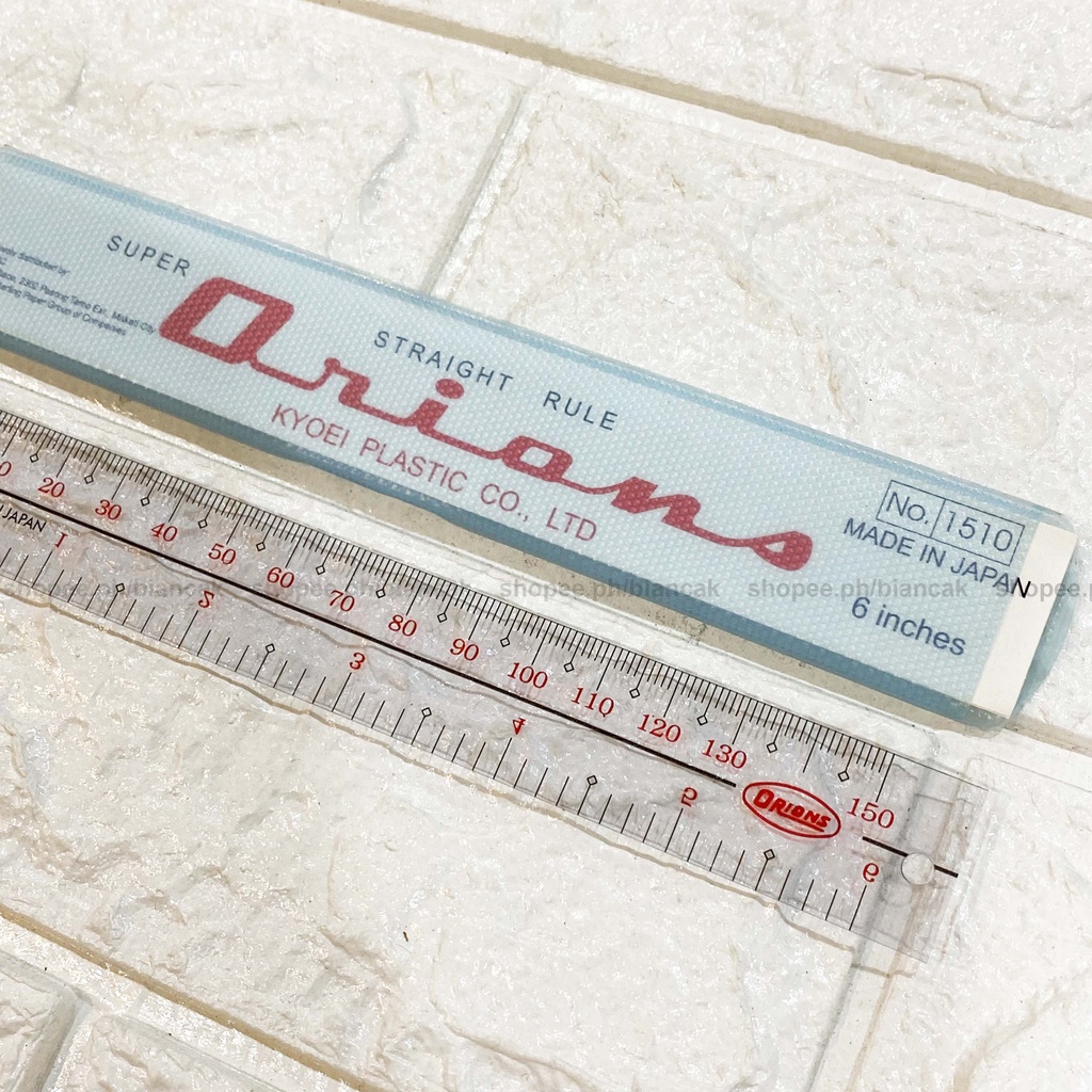 ORIONS 6inch RULER MADE IN JAPAN (SCHOOL OFFICE SUPPLIES) | Shopee ...