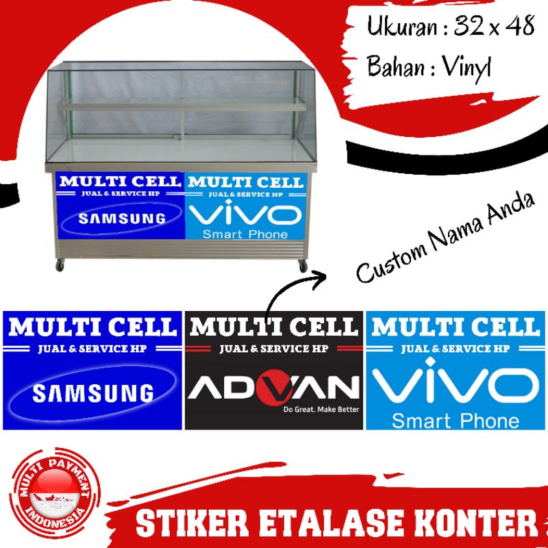 Vinyl Sticker Storefront Counter Showcase HP Brand LOGO (Can CUSTOM ...