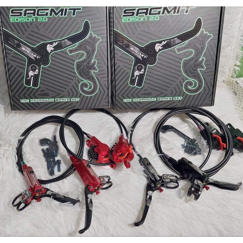 Sagmit Edison 2.0 CNC hydraulic alloy brakeset black or red color ...