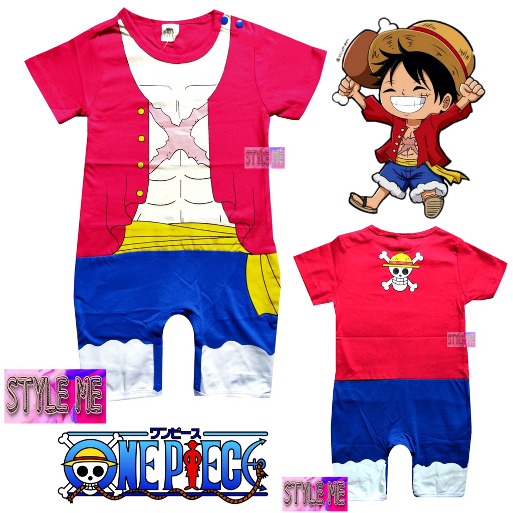 ONE PIECE LUFFY CHARACTER COSTUME OVERALL FOR BABY | Shopee Philippines