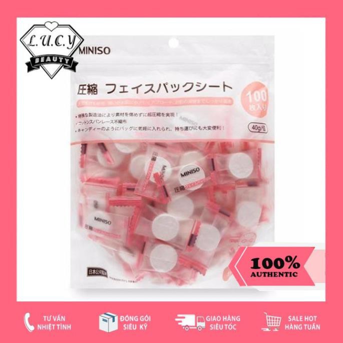 Japanese product - Genuine Miniso Japan Compressed Paper Mask 100 ...
