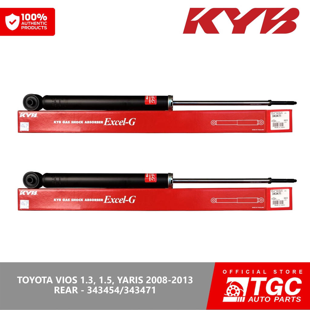 KYB KAYABA Excel G Rear Shock Absorber Toyota Vios Batman Yaris 2008 ...