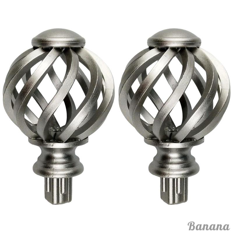 [ 2 Pieces Window Curtain Rod Ends Unique Design Drapery Pole Ends Head ...