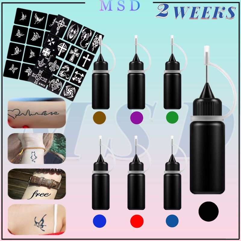 [MSD] Tattoo Cutout Template Tattoo Paste Semi Permanent Lasts 15 Days ...