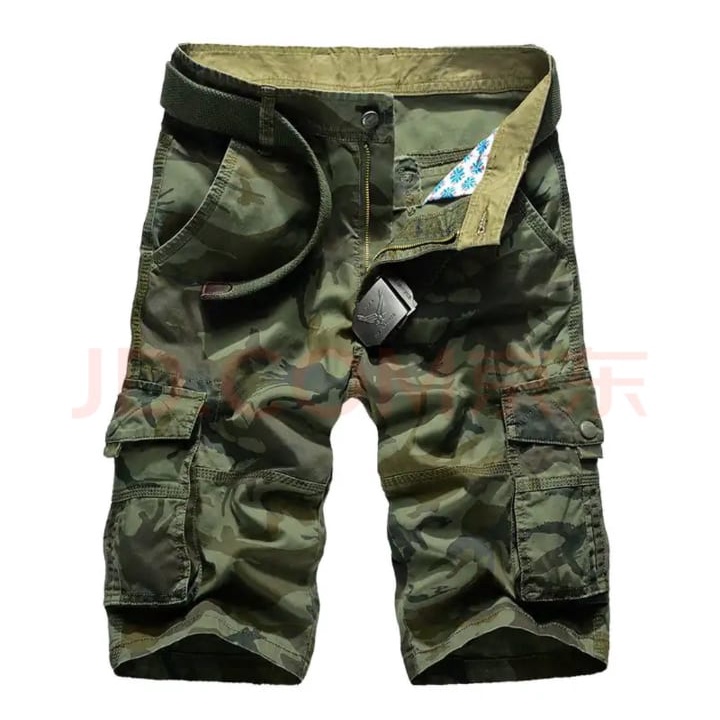 Cargo camouflage military shorts w/belt for men's | Shopee Philippines