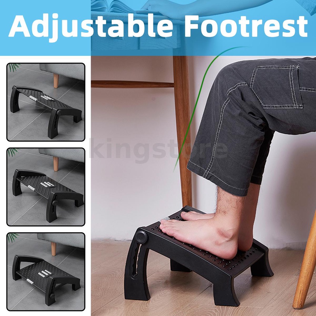 6 Level Adjustable Footrest Under Desk Foot / Leg Rest for Office Chair ...