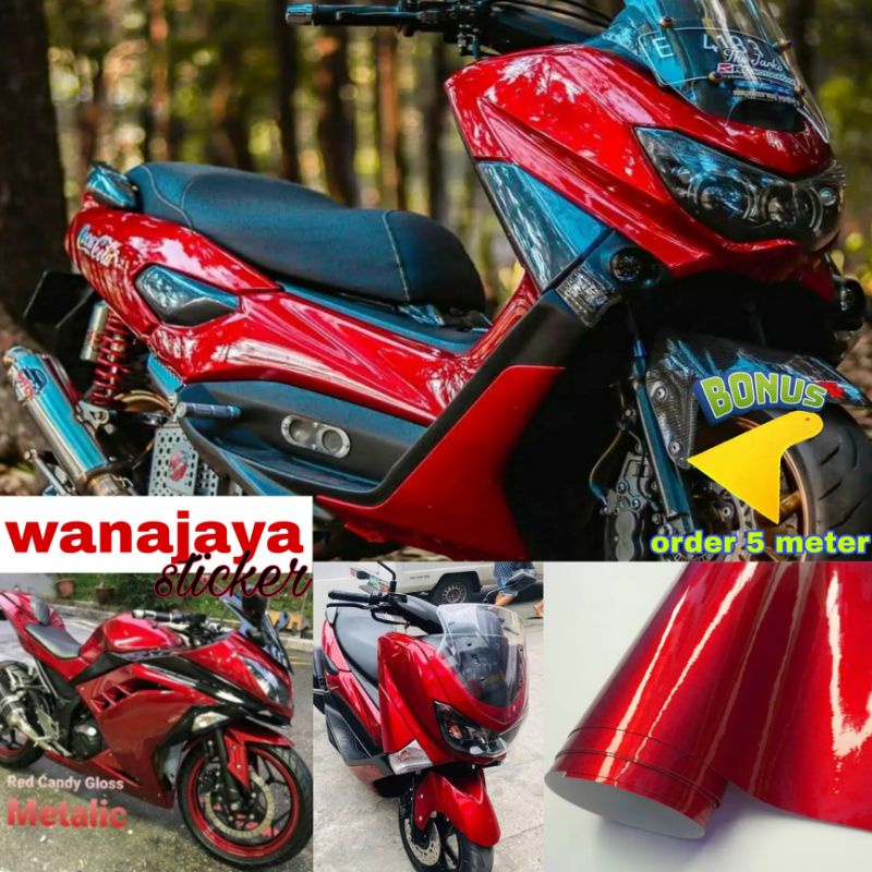MERAH Candy Metallic Red Motorcycle Sticker/candy Red/Metallic Red ...