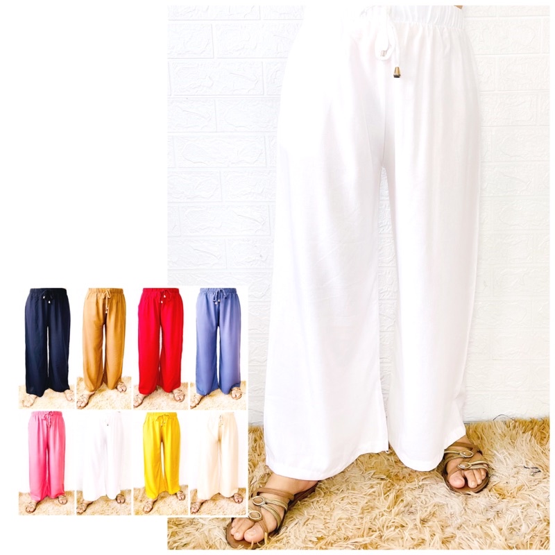 Summer Beach Challis Boho Square Pants With Pocket | Shopee Philippines