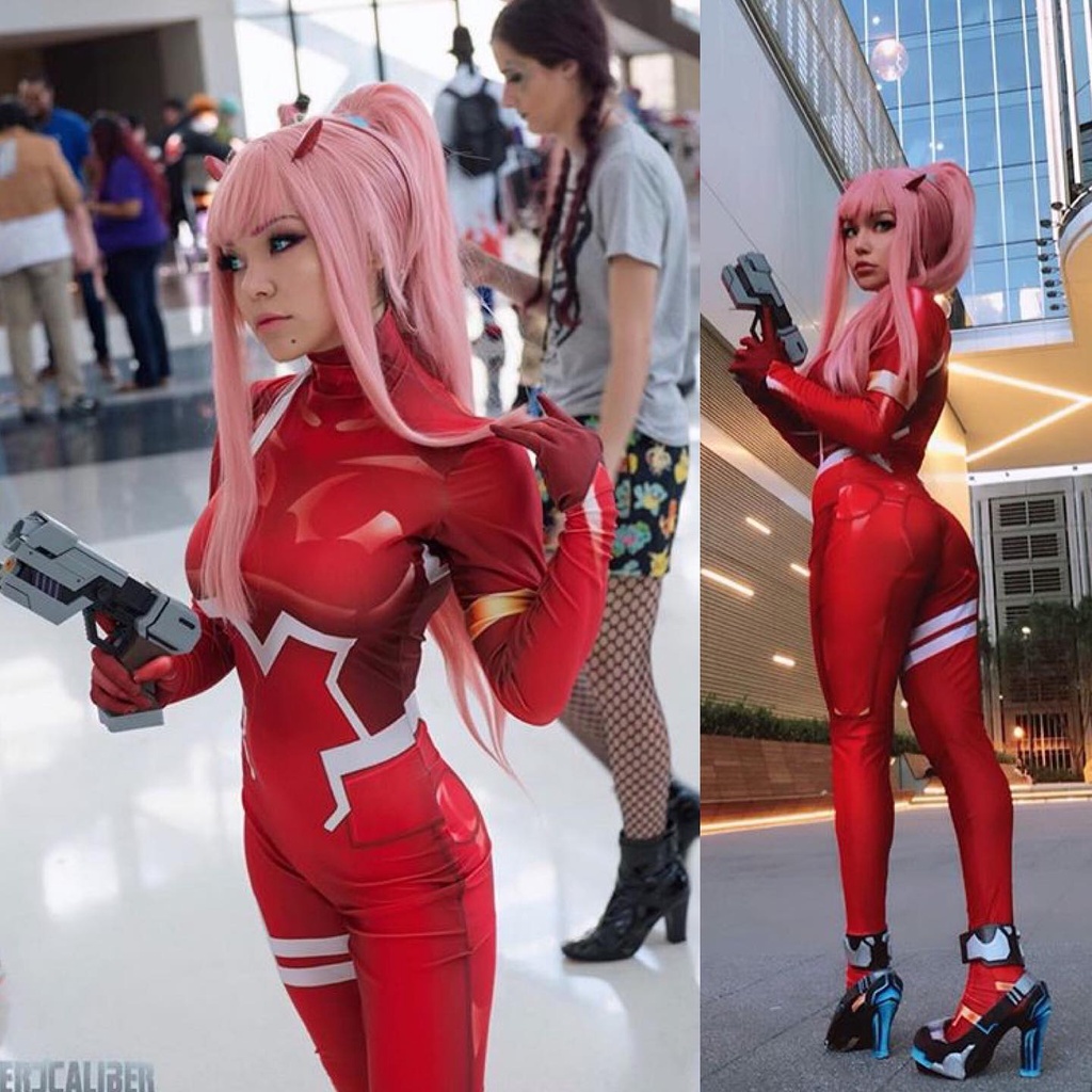 Zero Two Cosplay Costume Darling in the Franxx 02 Klaxosaur Princess 001 Zentai Halloween Bodysuit Catsuit Adults Jumpsuit Wig Shopee Philippines