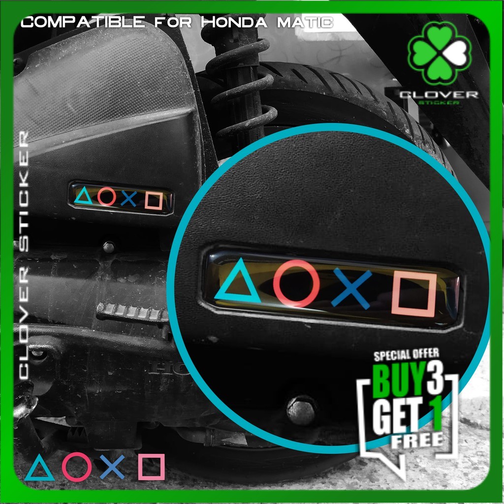 [BUY 3 GET 1] PLAYSTATION BUTTON ESP STICKERS embossed FLEXIBLE ...