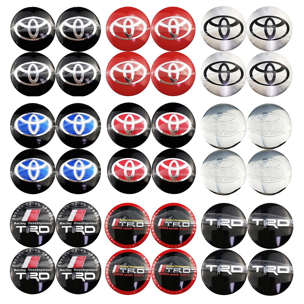 4pcs Car Wheel Center Hub Cap wheel Badge Rim Sticker Cover Metal Case ...
