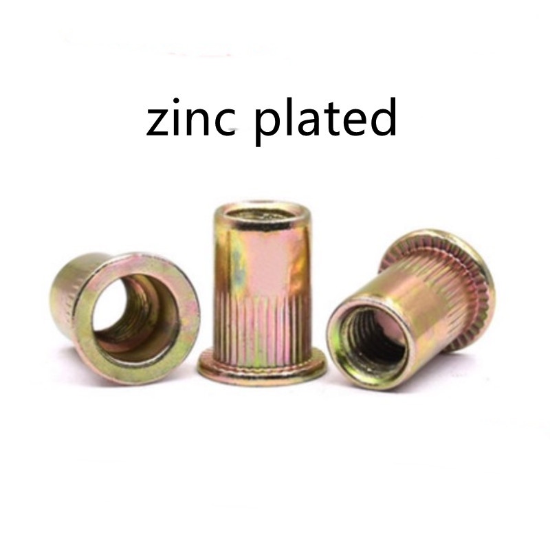 5-50pcs rivet nut M3 M4 M5 M6 M8 M10 M12 Metric thread steel with zinc Rivet Nut Rivnut Inserts ...