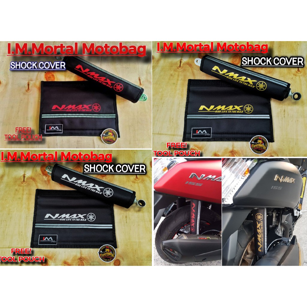 Yamaha NMAX V1 V2 Shock Cover Washable with Reflector High Quality with ...