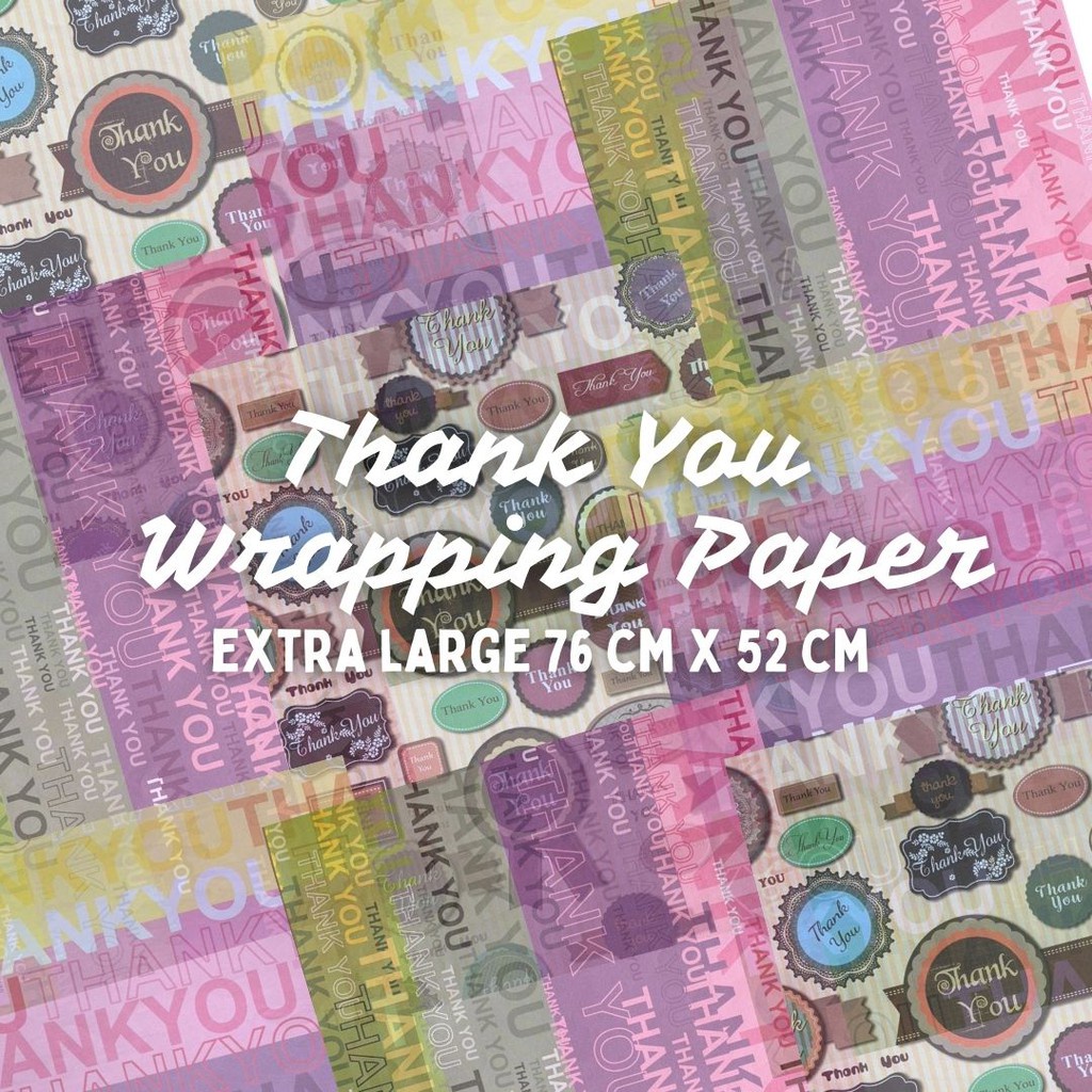 [Thank You] Wrapping Extra Large Paper Kertas Balut Hadiah 礼物纸 Wrapper ...