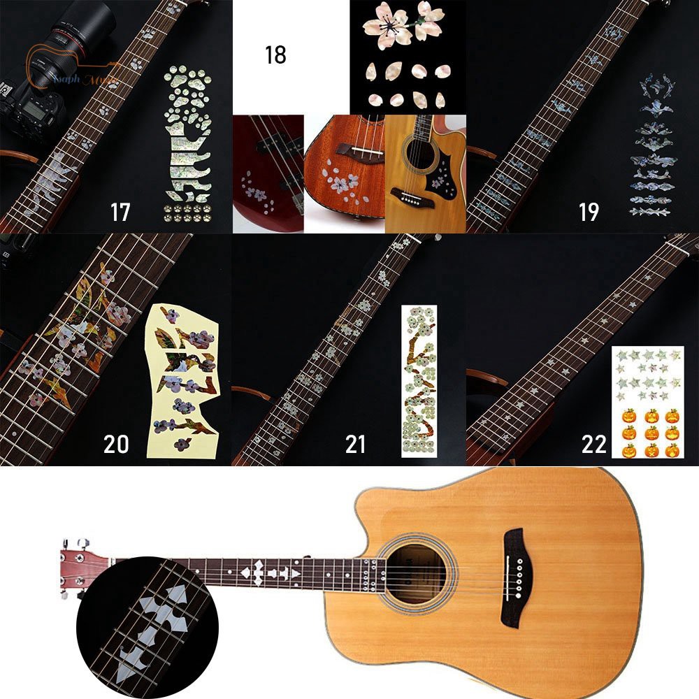 Ang sticker ng leeg ng gitara, maganda, mahusay na kalidad, na may 22 ...