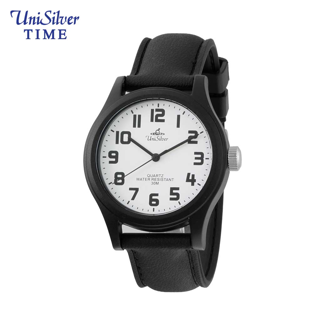 UniSilver TIME Men's Black Analog Rubber Watch KW4427-1001 | Shopee ...