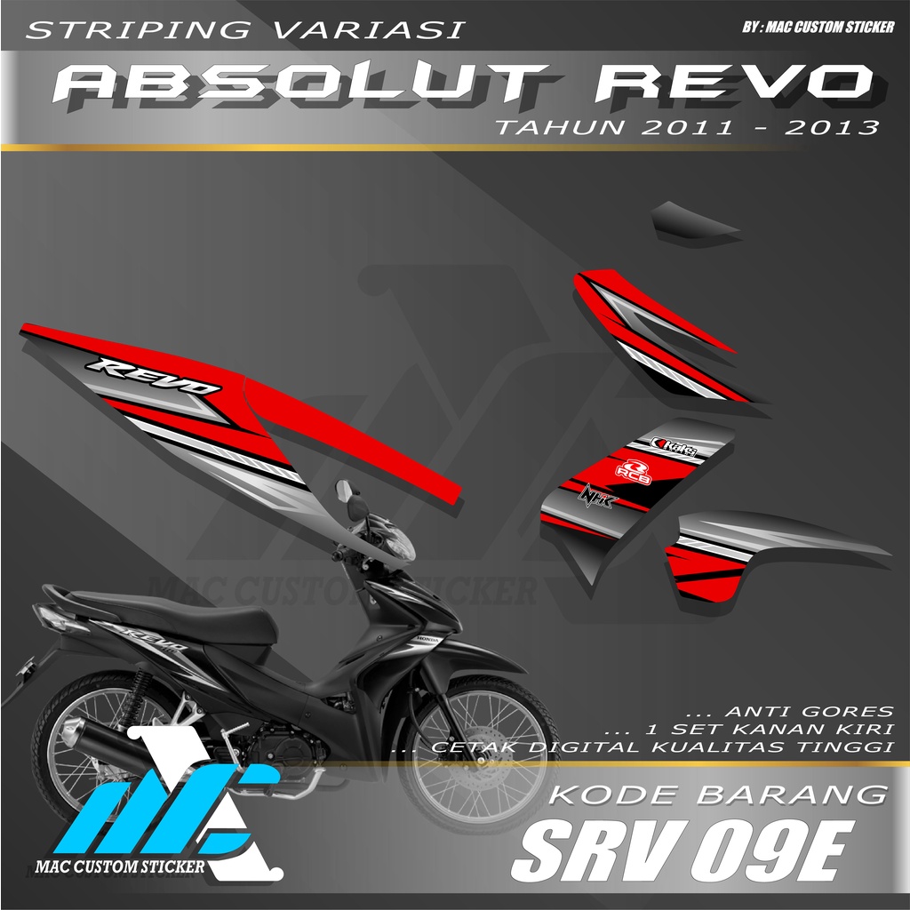 Absolut REVO FI VARIATION STICKER - SRV 09 - RACING MOTIF MOTORCYCLE ...