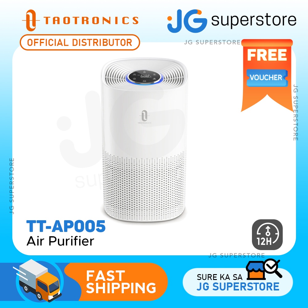 TaoTronics HEPA Air Purifier with 3-Stage Filtration, 12-Hour Timer ...
