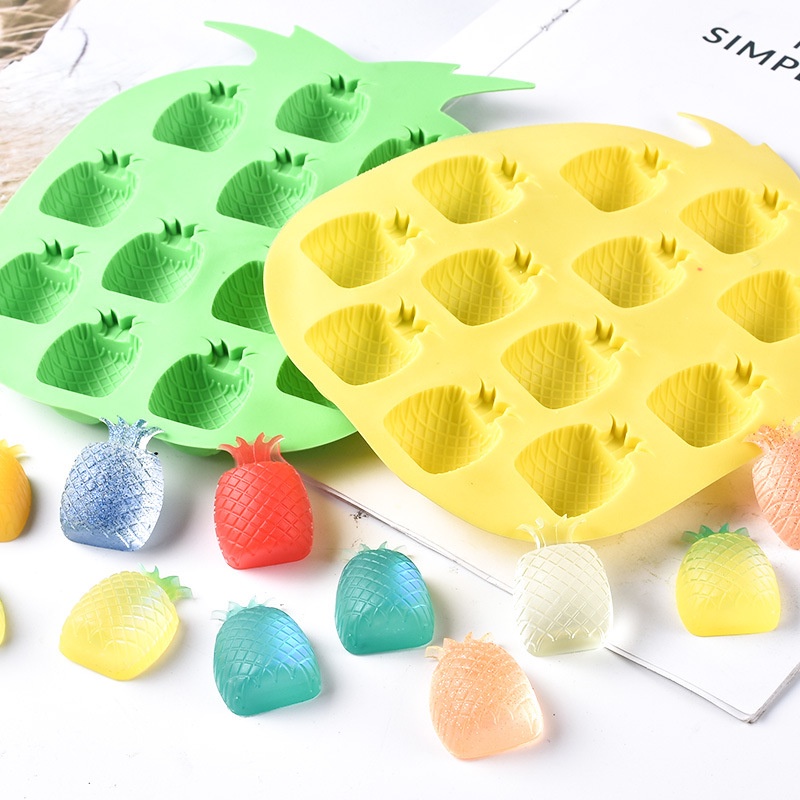 12 hole silicone pineapple mold fruit pineapple chocolate ice grid mold ...
