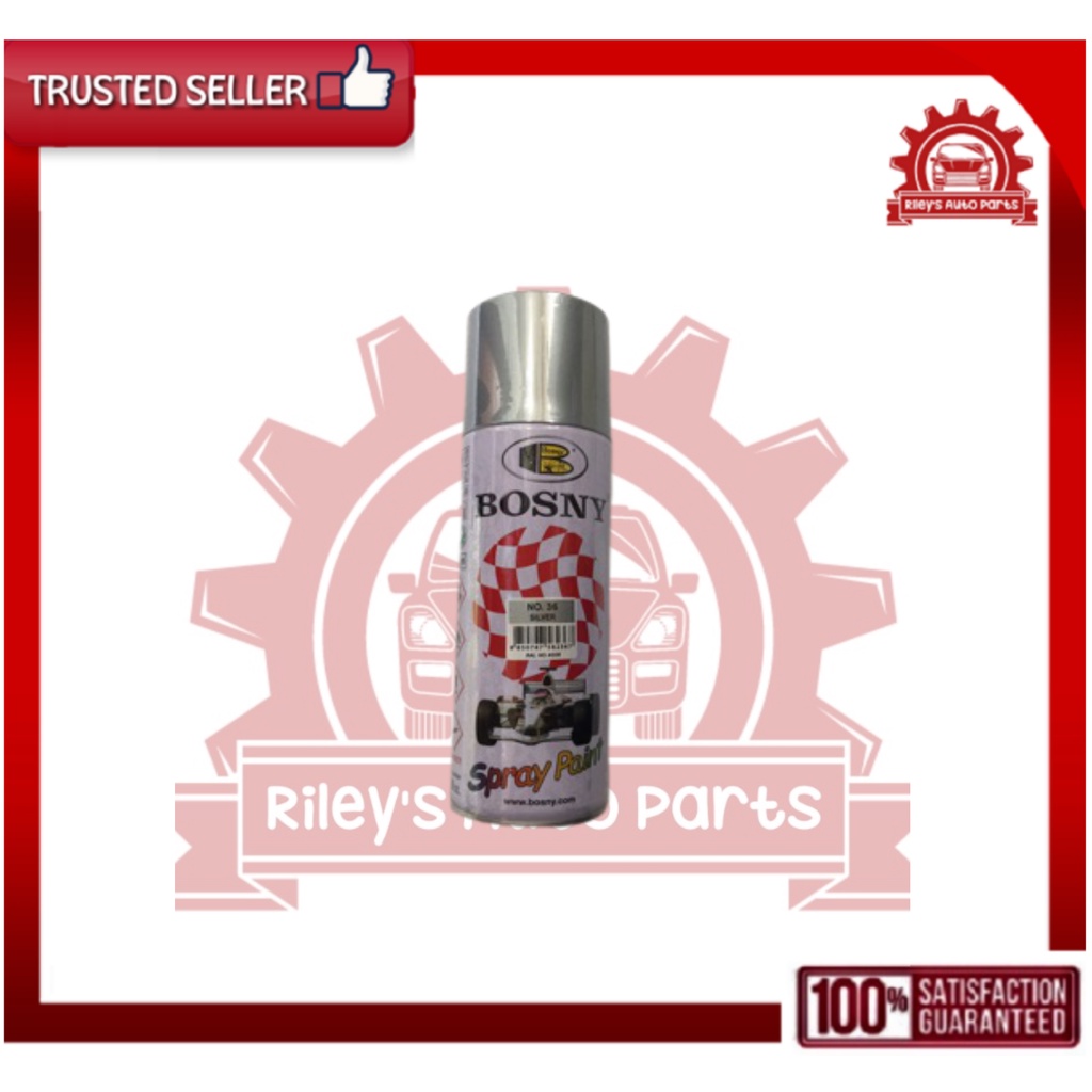 Original Bosny spray paint 100% acrylic silver | Shopee Philippines