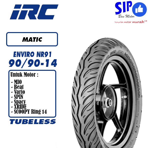 Automatic tubeless tire IRC Enviro 90 90 14 NR91 beat mio vario ...