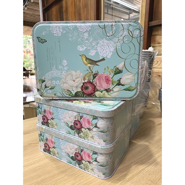 Rectangular bird's nest tin box with instant lid | Shopee Philippines
