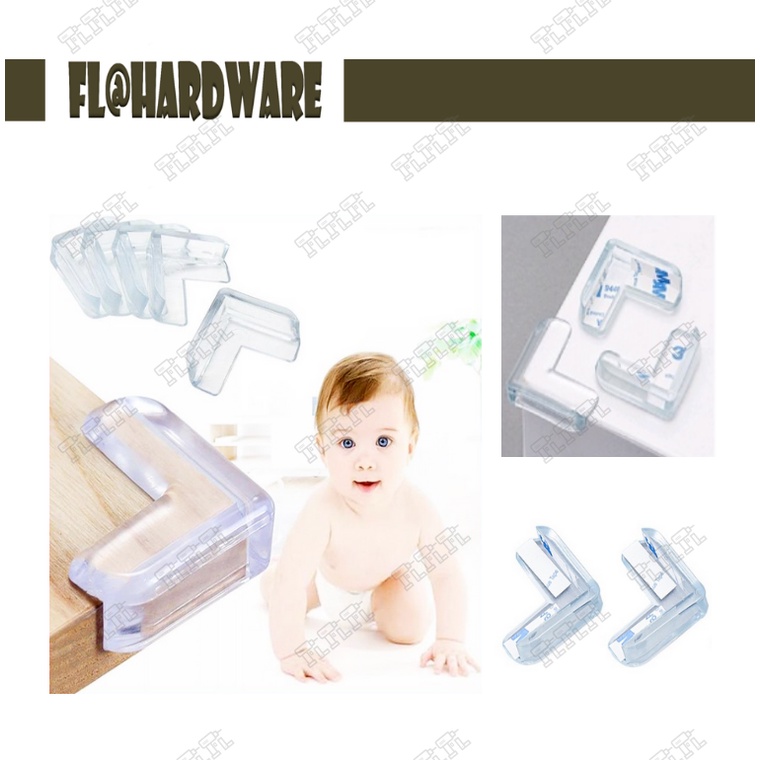 L Shape Transparent Table Furniture Corner Protector Baby Kids Children ...