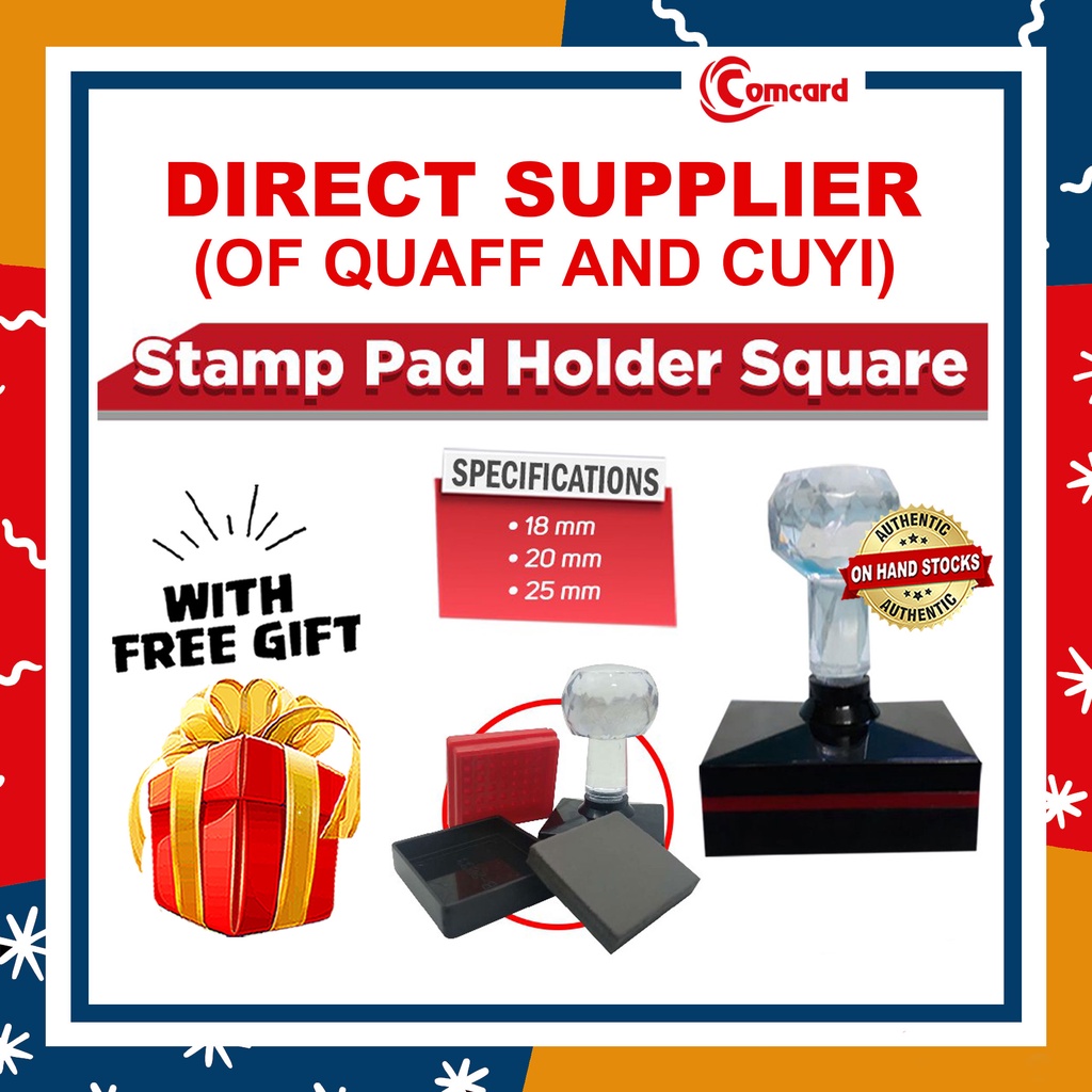 Square Printable Photosensitive Crystal Rubber Stamp Pad and Case for ...