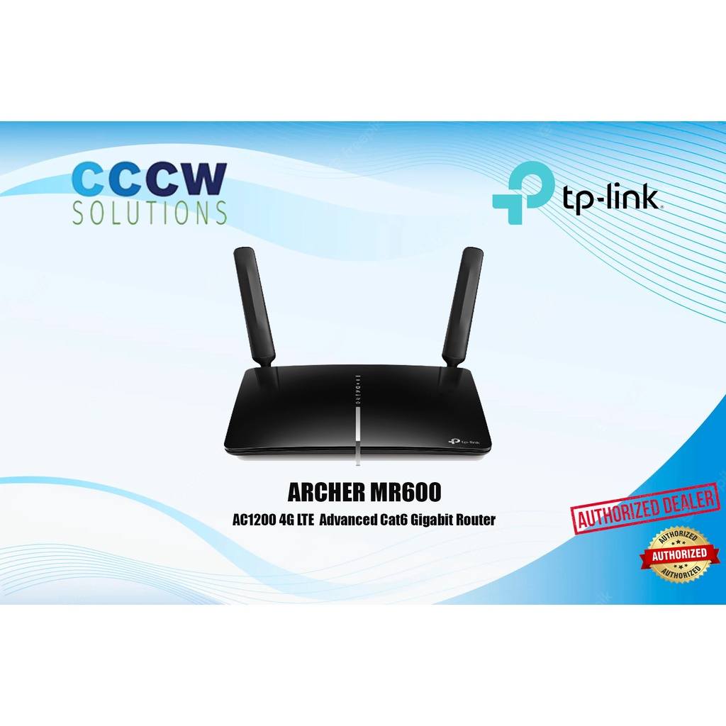 Tp Link Archer MR600 AC1200 4G LTE Advanced Cat6 Gigabit Router ...