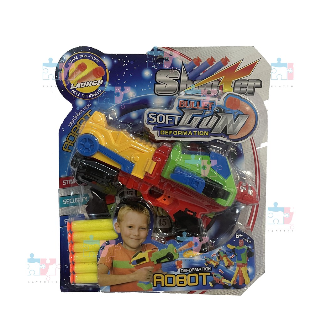 Shooter Soft Bullet Robot Transforming Gun PLAYTIME | Shopee Philippines