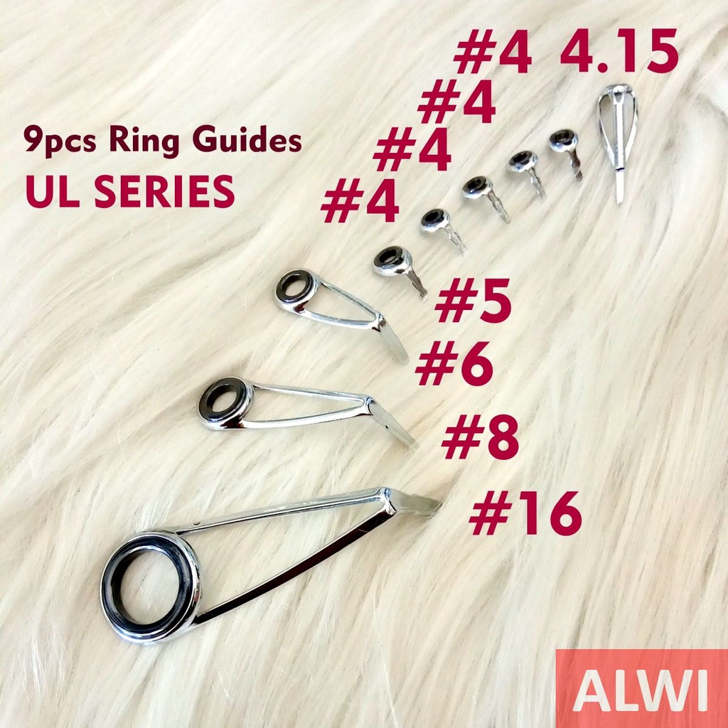 [ 1 SET ] RING GUIDE UL K-SERIES (Ultra Light Rod) ~ 1 UL Rod Leg Hole ...