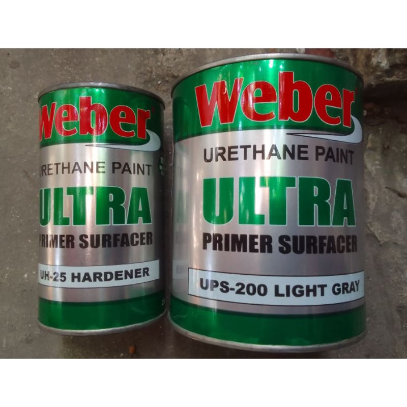 WEBER URETHANE ULTRA PRIMER SURFACER LIGHT GRAY UPS200 WITH HARDENER ...