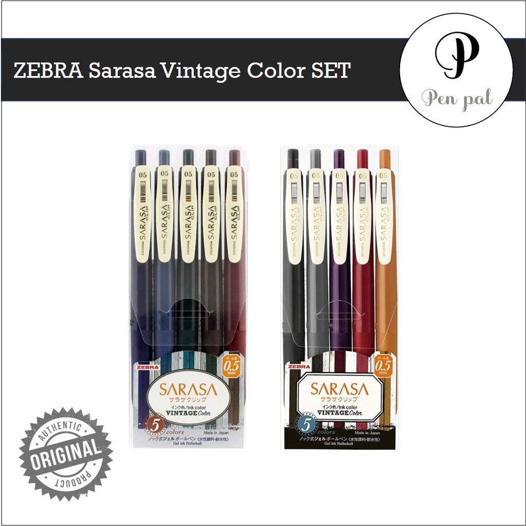 ZEBRA Sarasa Vintage Color SET | Shopee Philippines