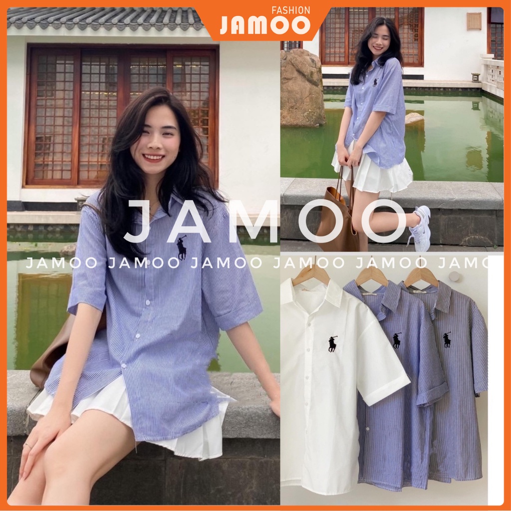 Horse LOGO EMBROIDERED SHIRT - JAMOO SHORT SLEEVE PLAid SHIRT (video ...