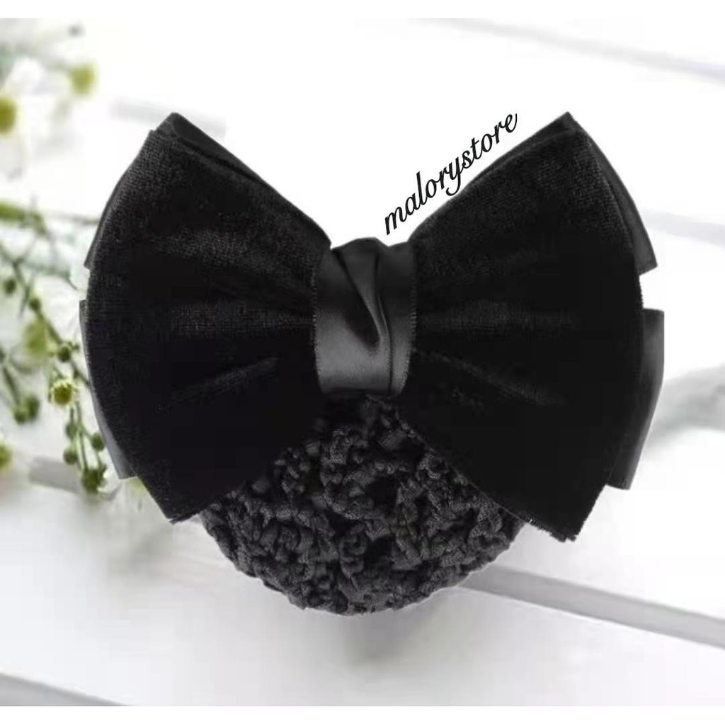 hairnet ribbon wtihnet office work restaurant clip with net ribbon ...