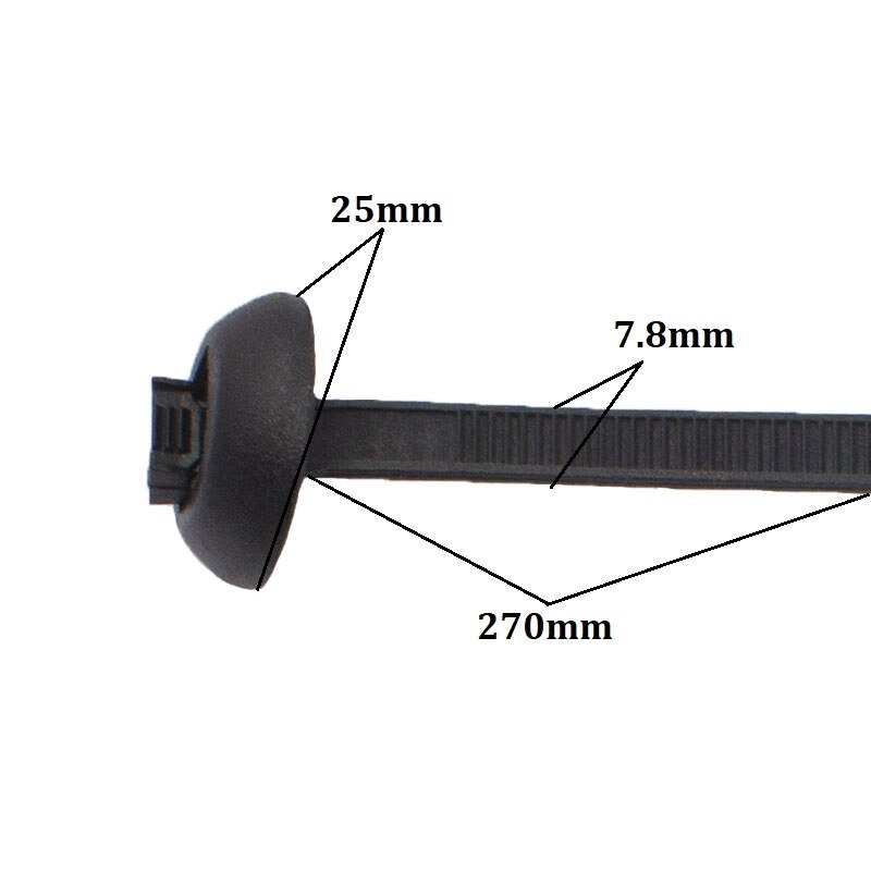 Fixed Push Mount Wires Tie Car Cable Fastening Bundled wire band wrap ...