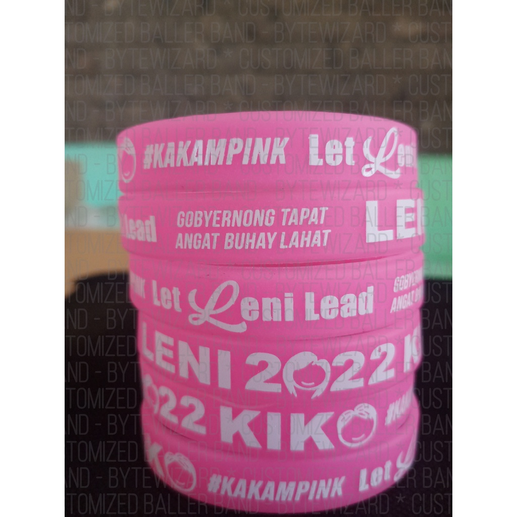 Leni 2022 Kiko #kakampink LetLeniLead GLOW IN THE DARK Baller Band for ...