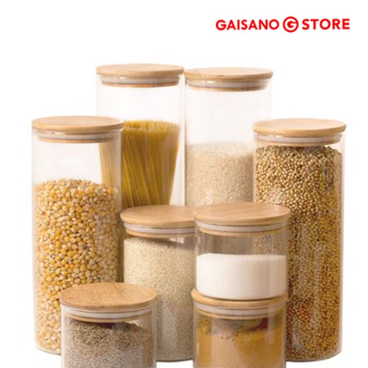 Airtight Glass Jar with Bamboo Lid | Shopee Philippines