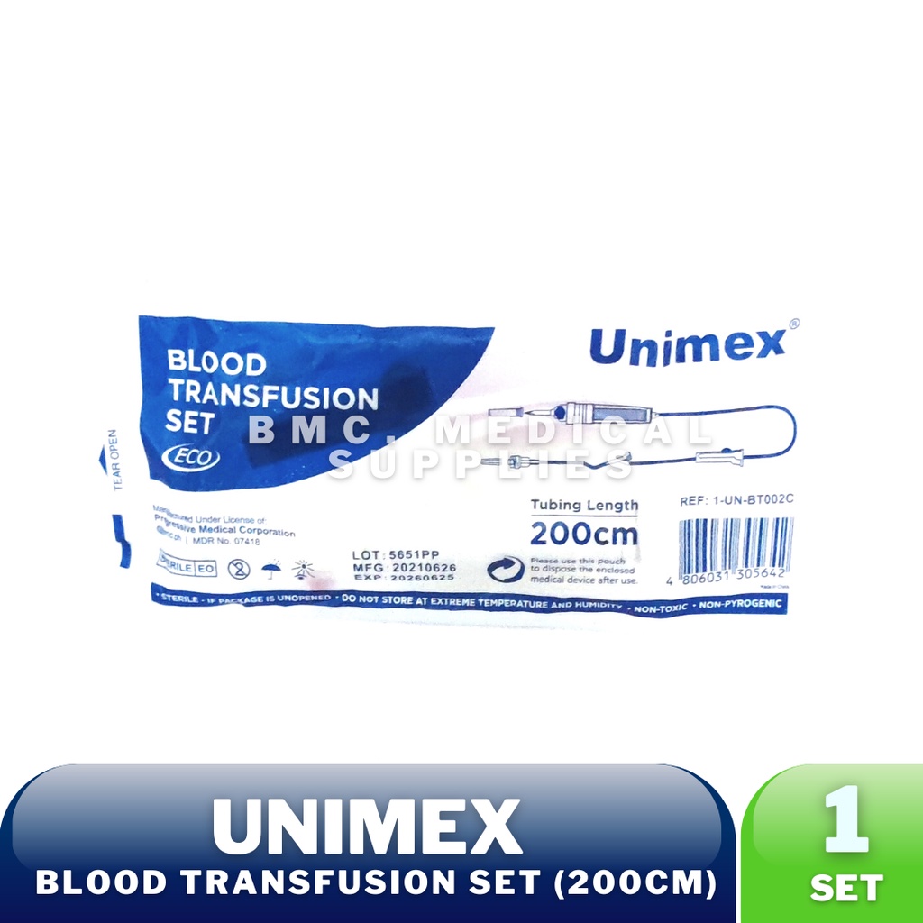 BT Set Unimex (200cm) | Blood Transfusion Set | Shopee Philippines
