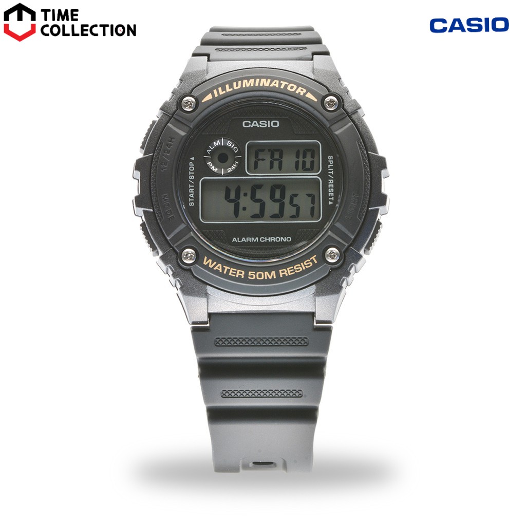 Casio W-216H-1B Digital Rubber Strap Watch | Shopee Philippines