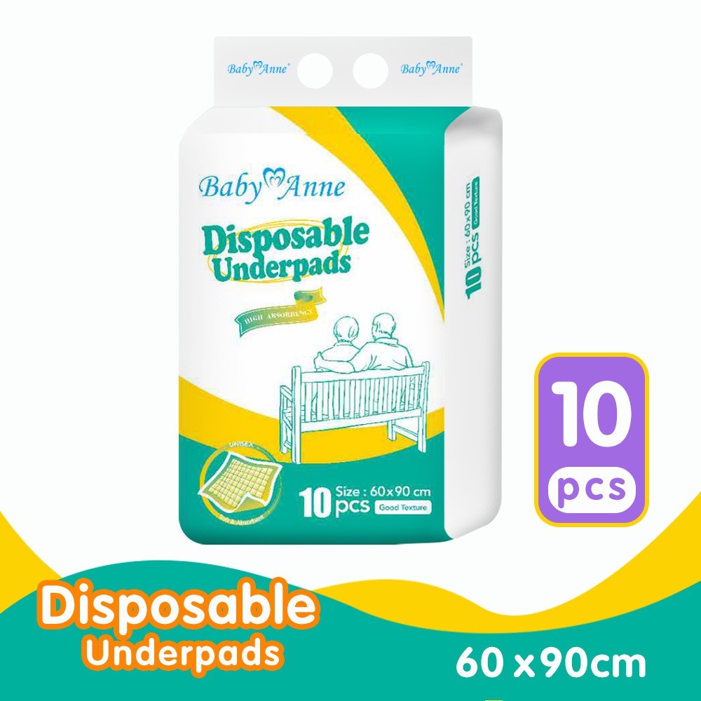 Baby Anne Disposable Underpads (60 cm x 90 cm) 10 PCS | Shopee Philippines