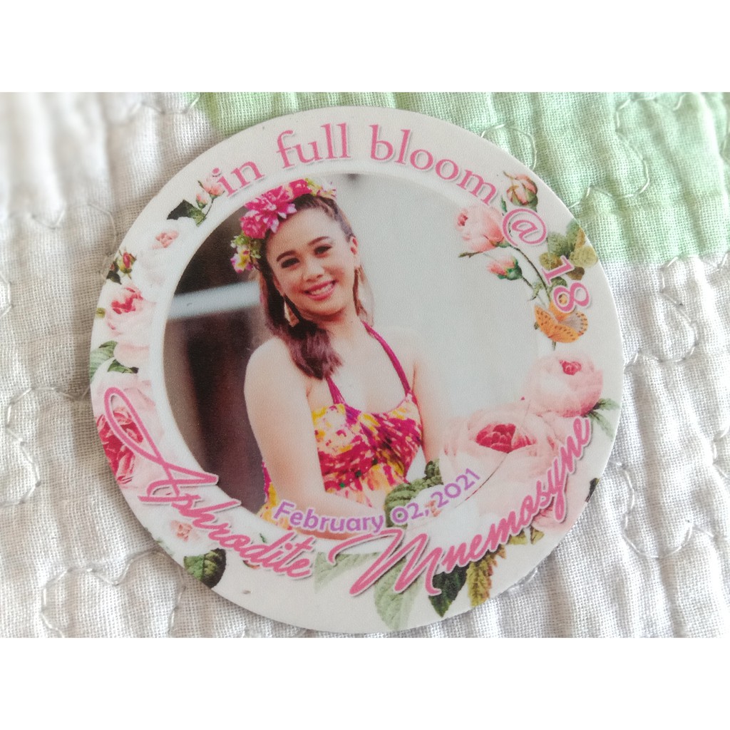 Laminated with tag | Personalized Round Ref Magnet | Minimum order of ...