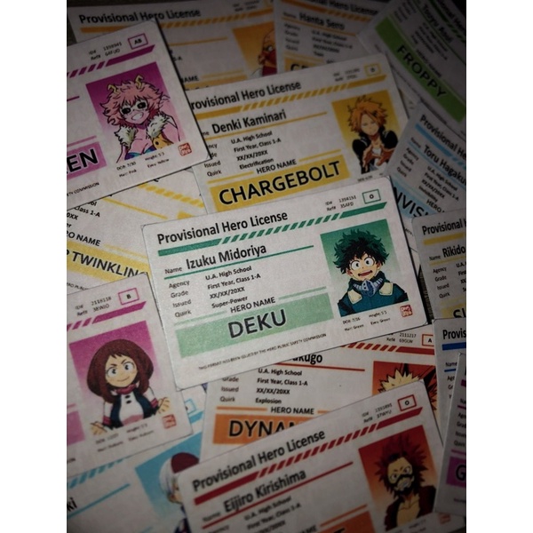 My Hero Academia Student ID Card Set (20 Pieces) | Shopee Philippines