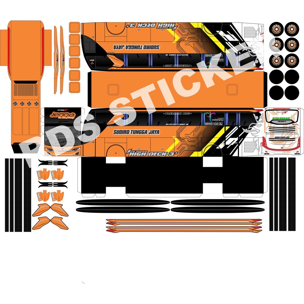 Diy Miniature Bus Pattern paperbus papercraft Bus STJ Sudiro Jaya ...