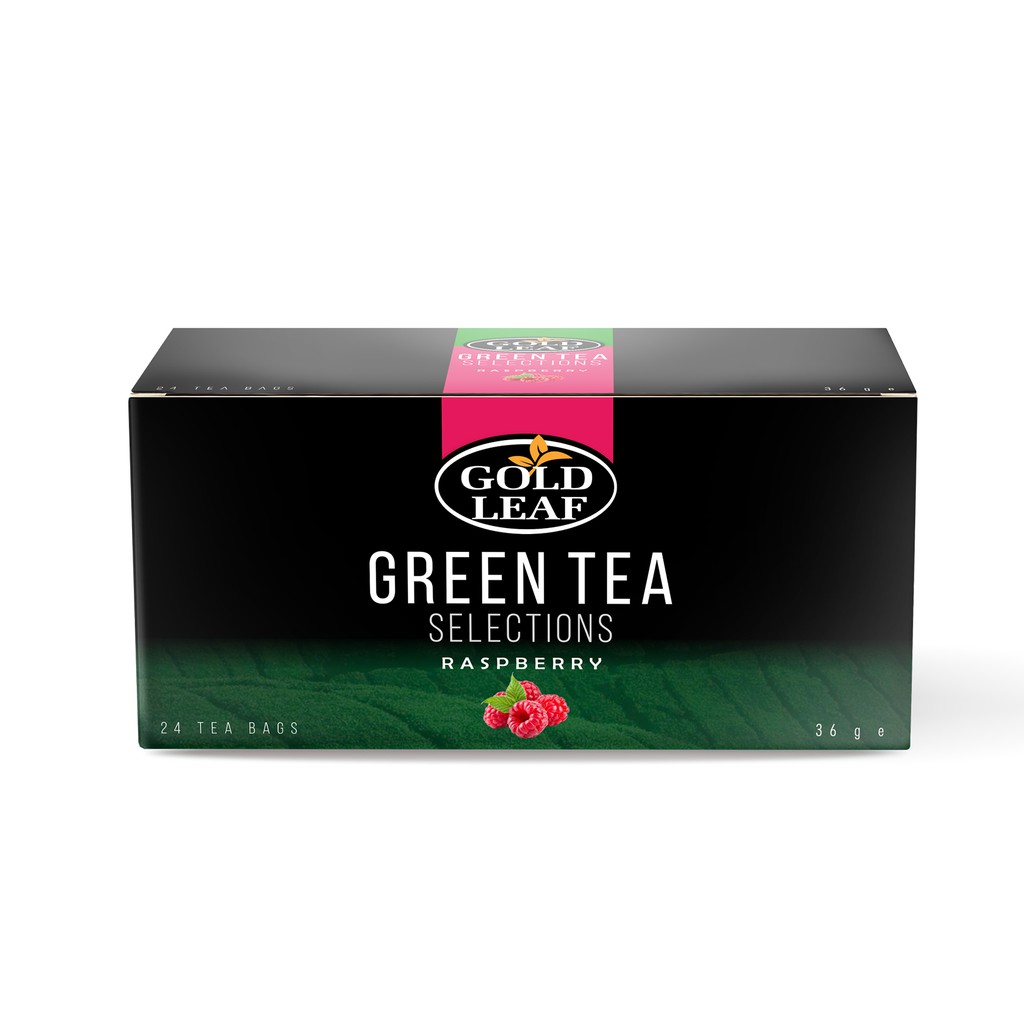 Gold Leaf Green Tea Selections: Raspberry Tea 24 Teabags ( Diet / Keto ...